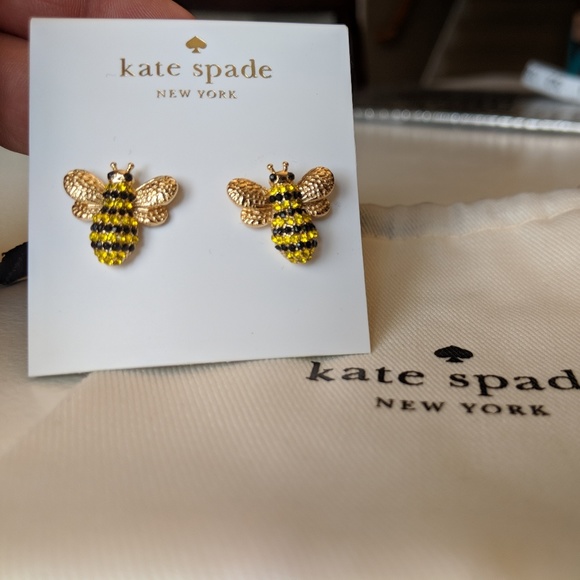 kate spade | Jewelry | New Kate Spade Bee 2k Gold Earrings | Poshmark